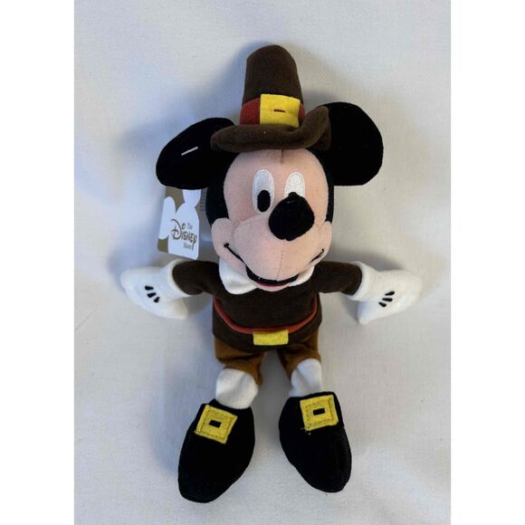 Toys | Disney Store Pilgrim Mickey Mouse Mini Bean Bag Plush Toy 8 Inch ...